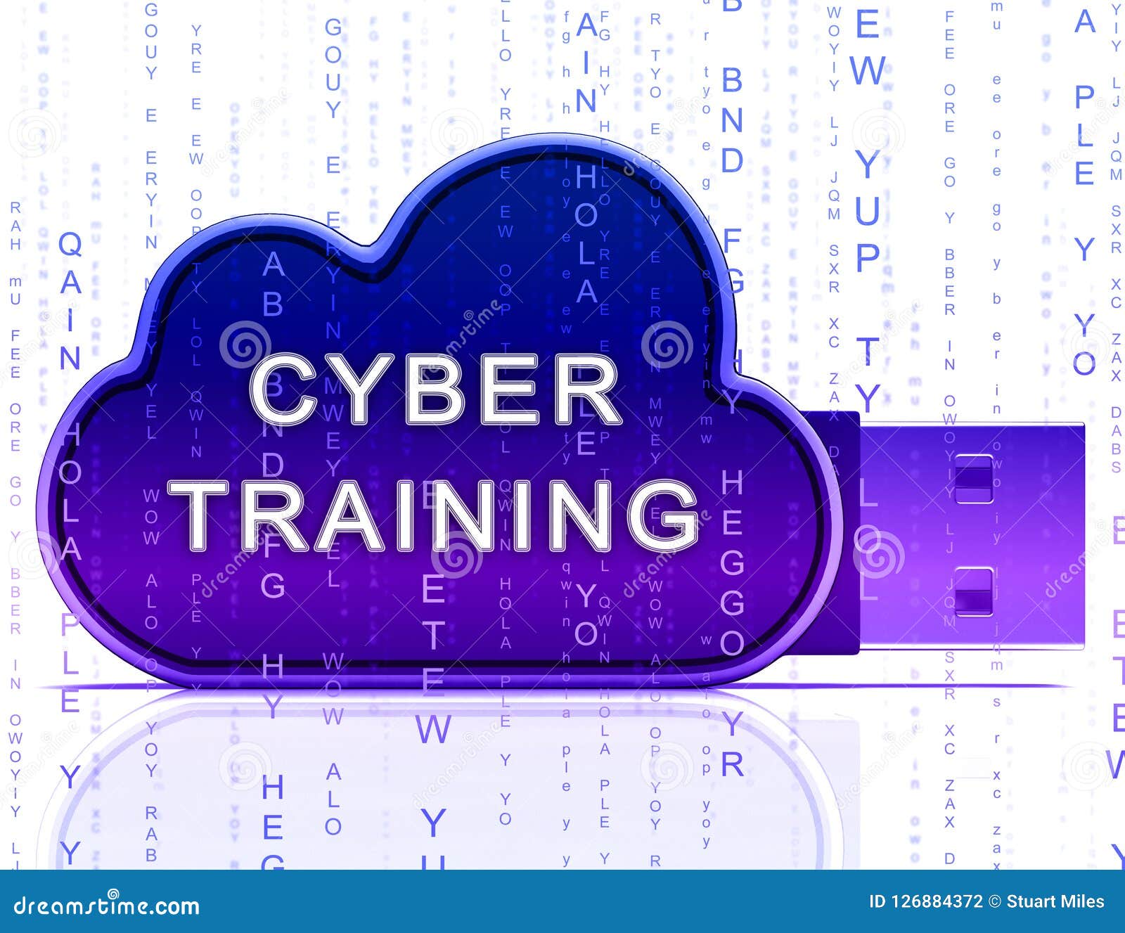 Cyber Training Virtual Web Class 3d Rendering Stock Illustration ...