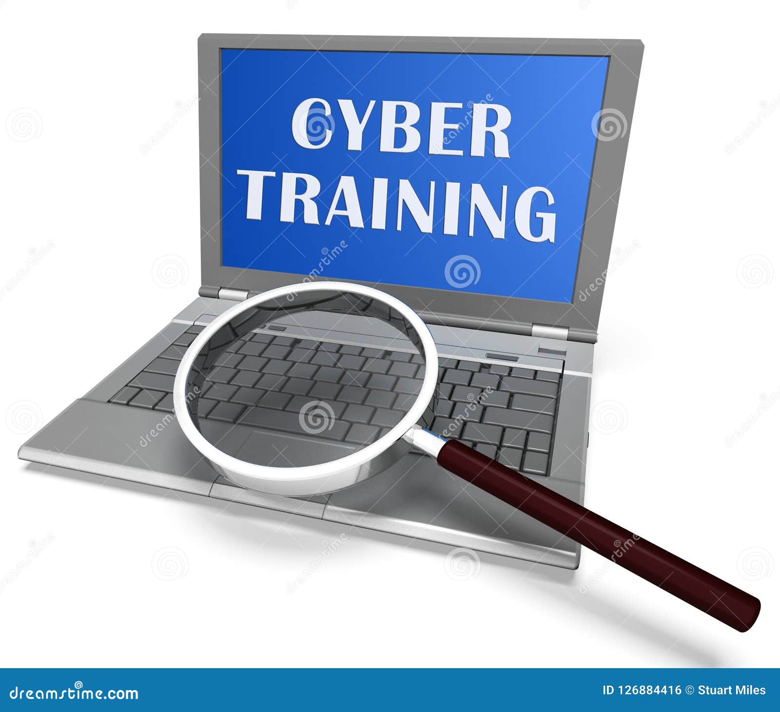 Cyber Training Virtual Web Class 3d Rendering Stock Illustration ...