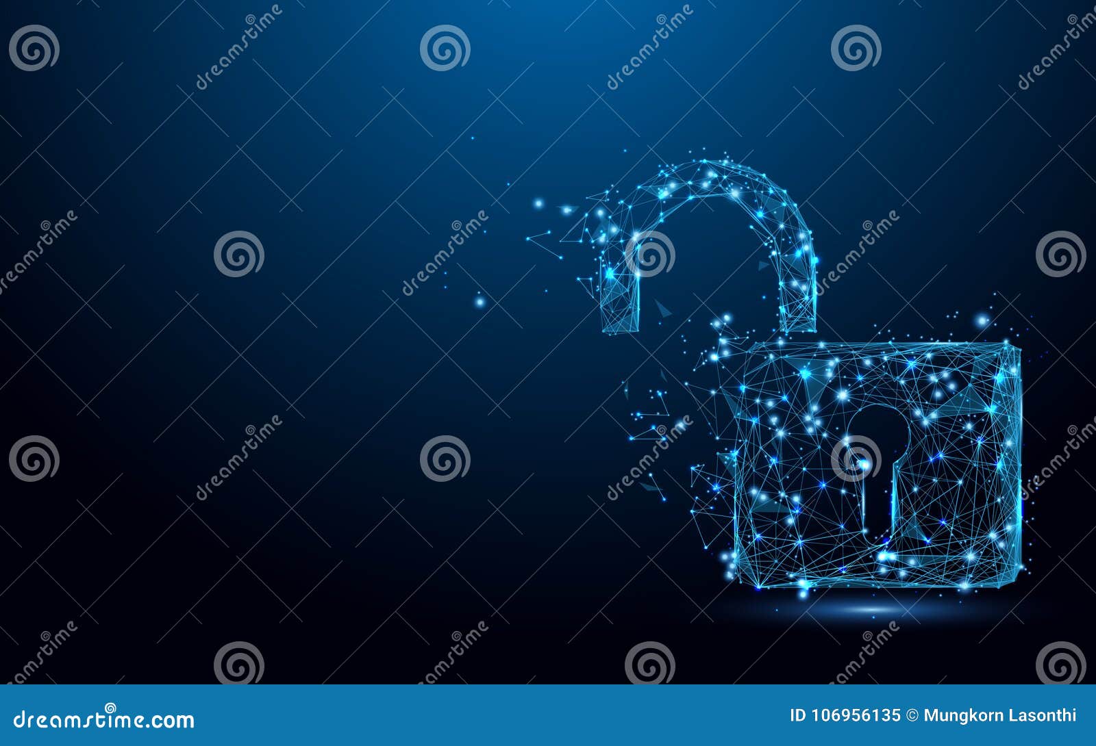Cyber Unlock Security Concept. Lock Symbol Form Lines and Triangles ... Cyber Unlock Security Concept. Lock Symbol Form Lines and Triangles ...