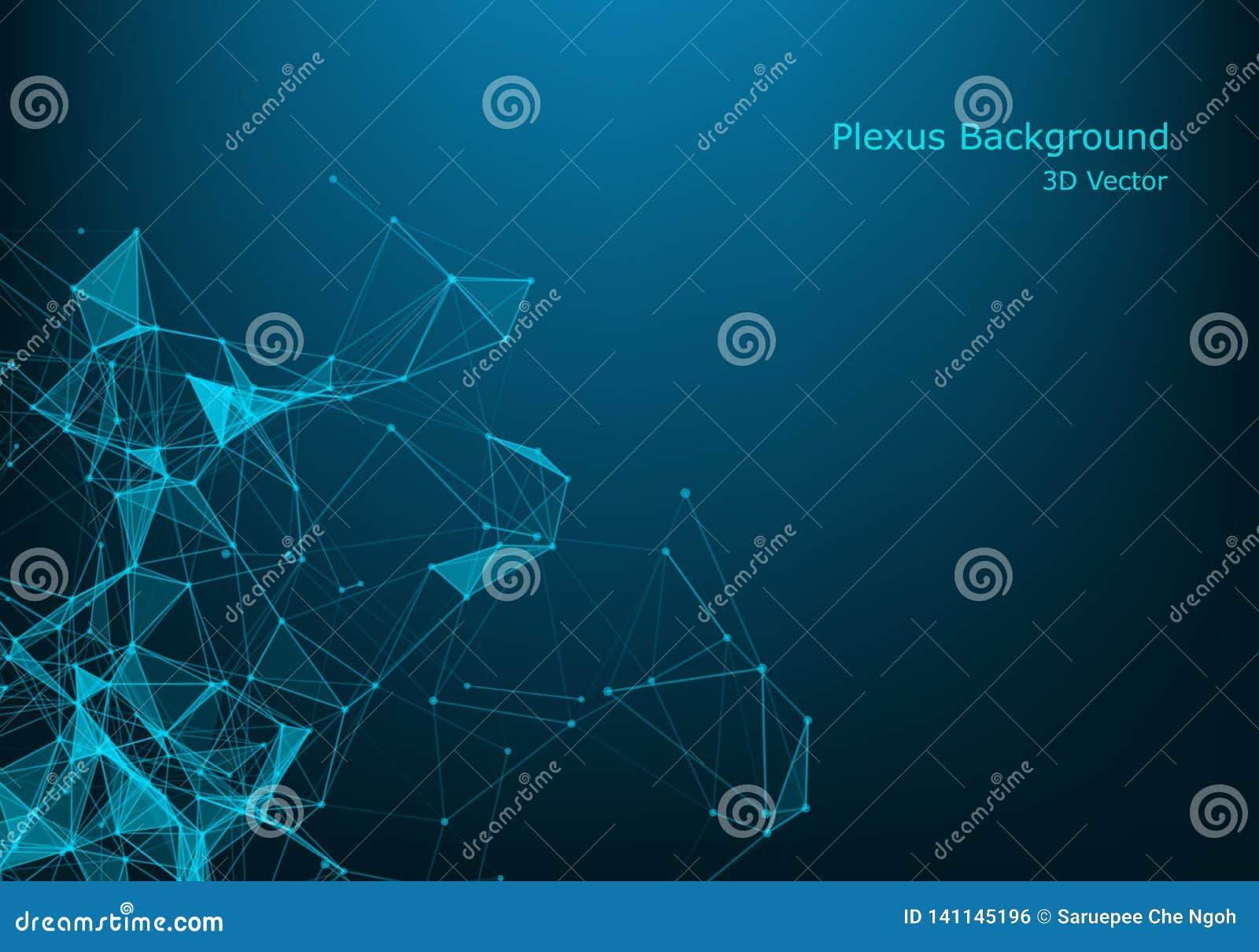 Cyber Vector Landscape Made of Wireframe and Particles with Rising ...