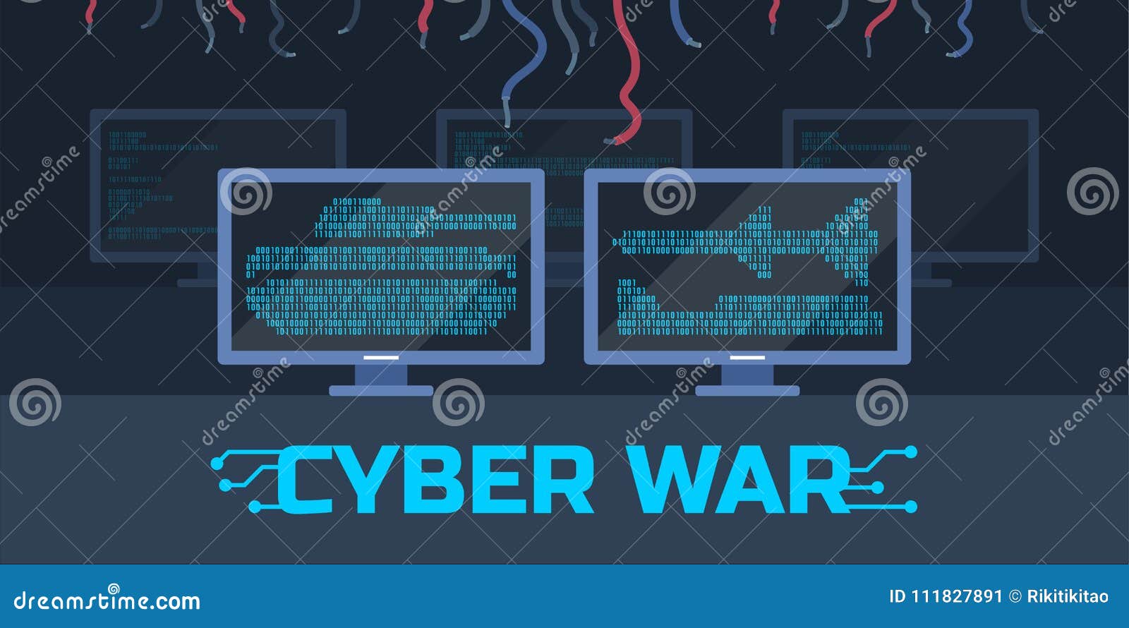 Cyber war concept stock vector. Illustration of security - 111827891