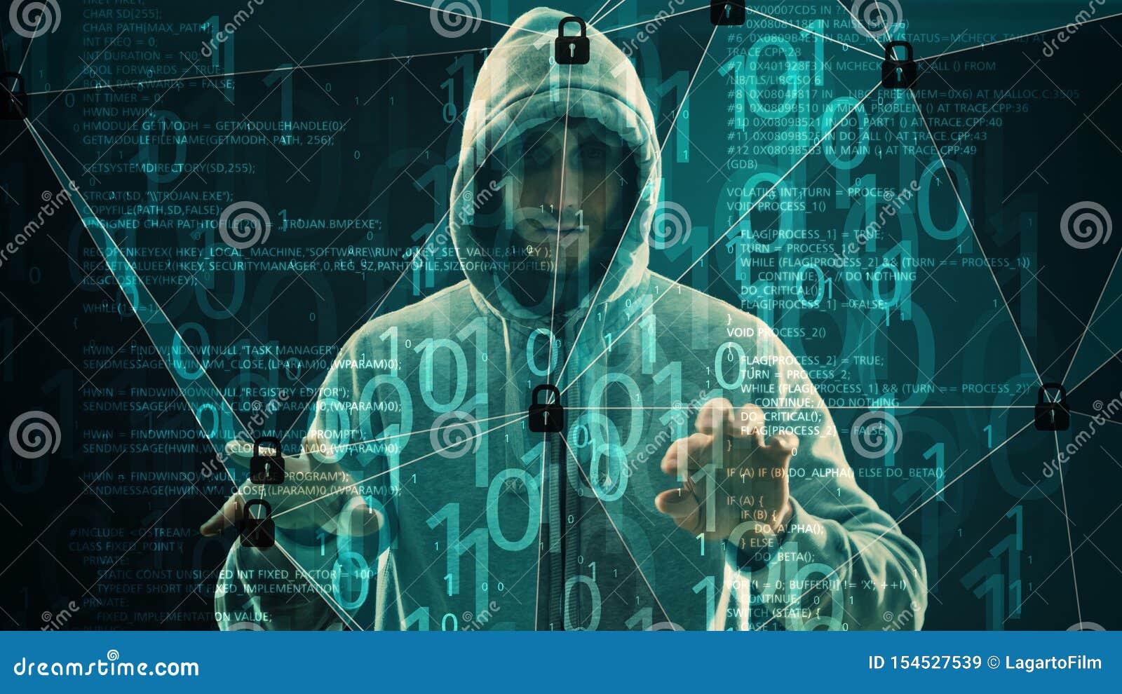 Cyber Warfare Attacks, Binary Code Artificial Neural Network Stock ...