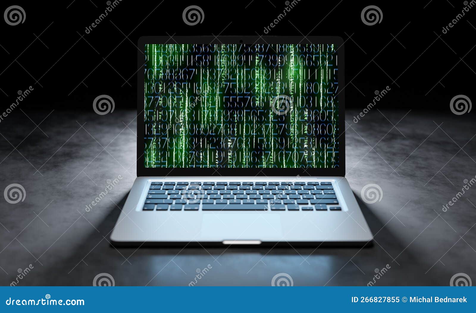 Cyber Warfare or Hacking Attack Concept on Laptop Screen Stock Image ...