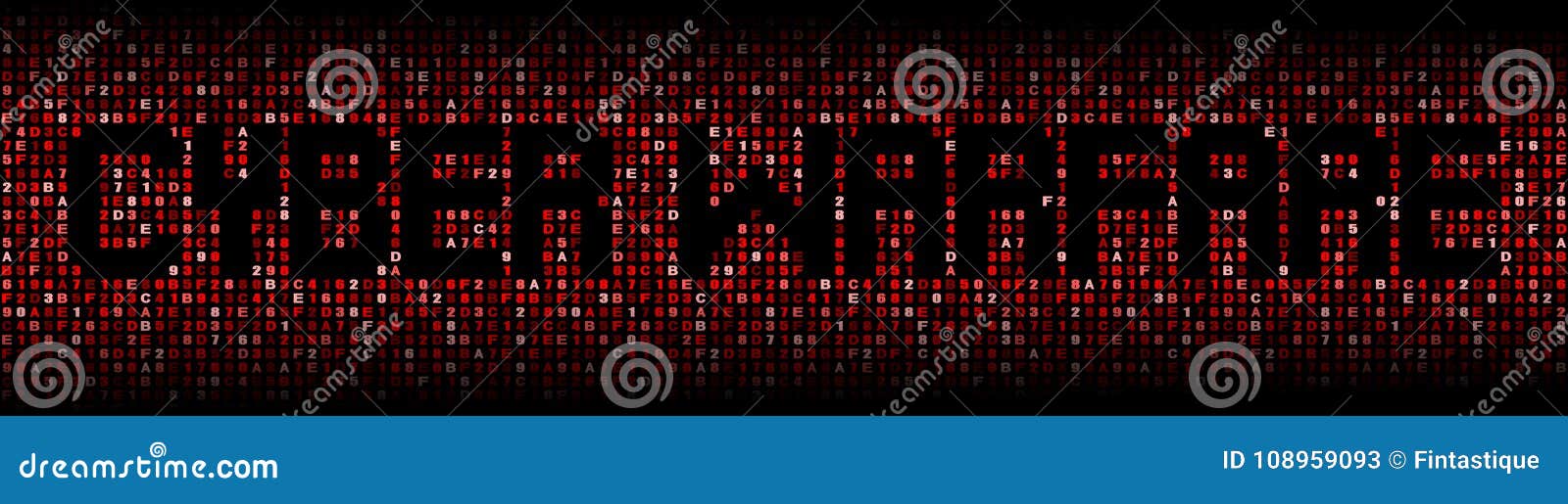 Cyber Warfare Text on Hex Code Illustration Stock Illustration ...