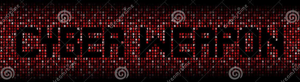 Cyber Weapon Text on Hex Code Illustration Stock Illustration ...