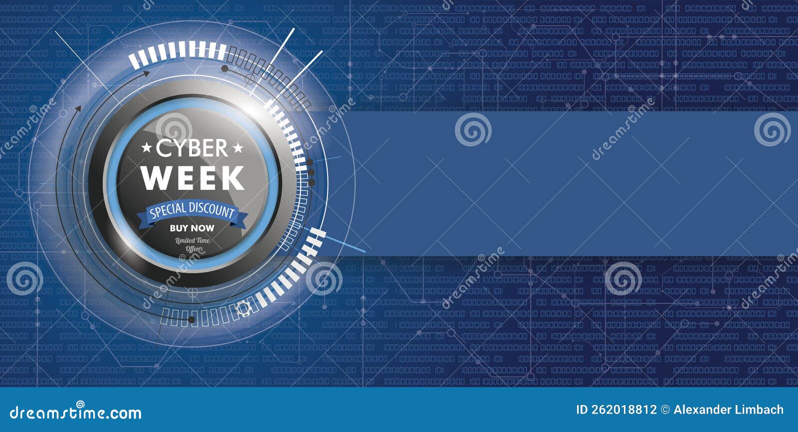 Cyber Week Button Circuit Board Banner Data Stock Vector - Illustration ...