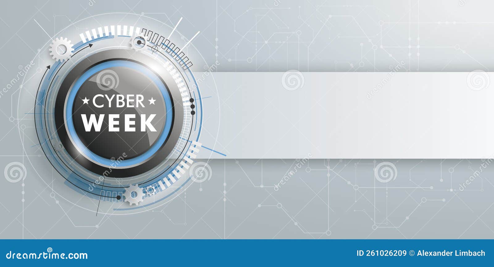 Cyber Week Button Circuit Board Banner Stock Vector - Illustration of ...