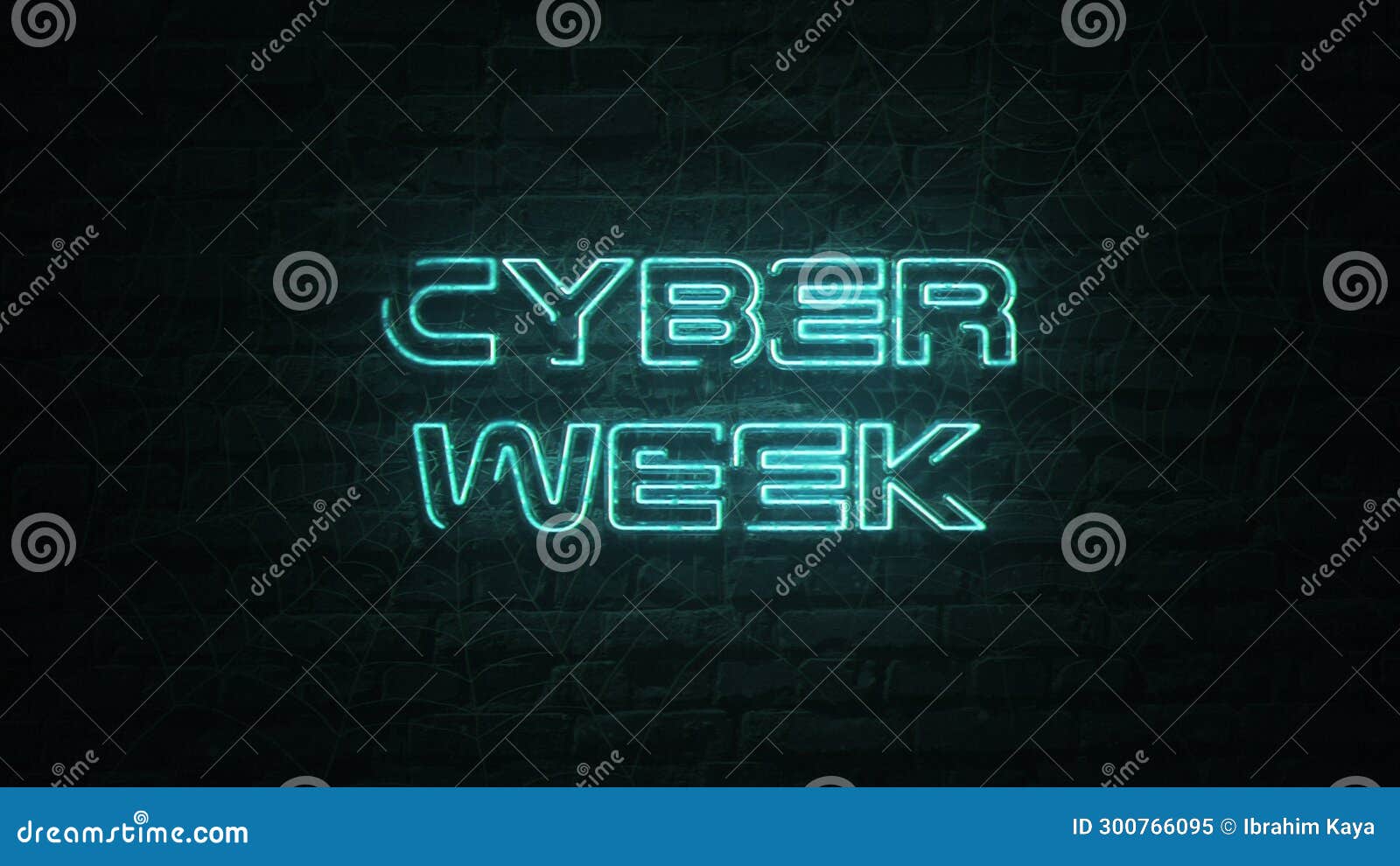 Cyber Week, Neon Sign. stock image. Image of hacker - 300766095