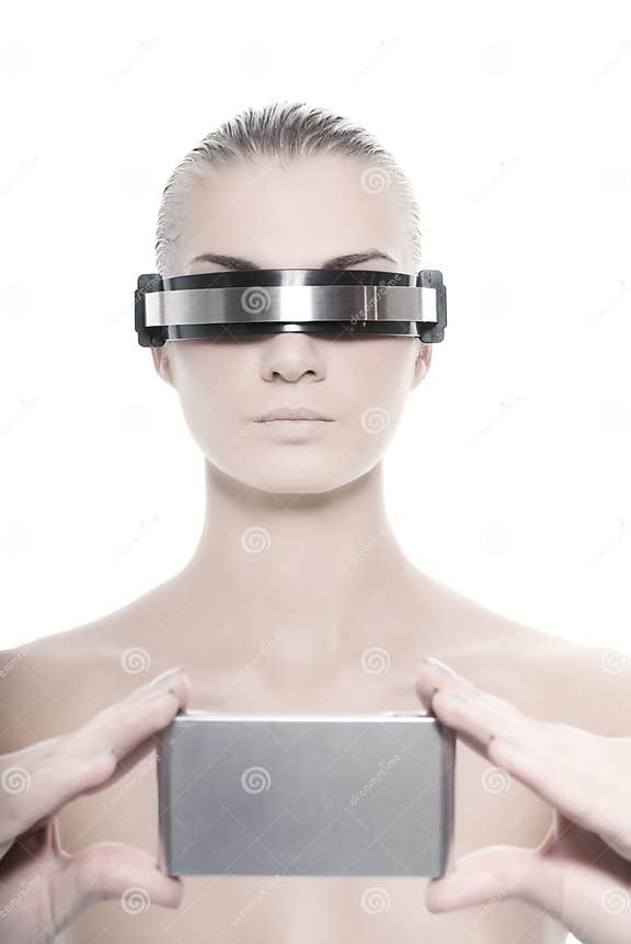 Cyber woman stock photo. Image of face, internet, beauty - 6183740