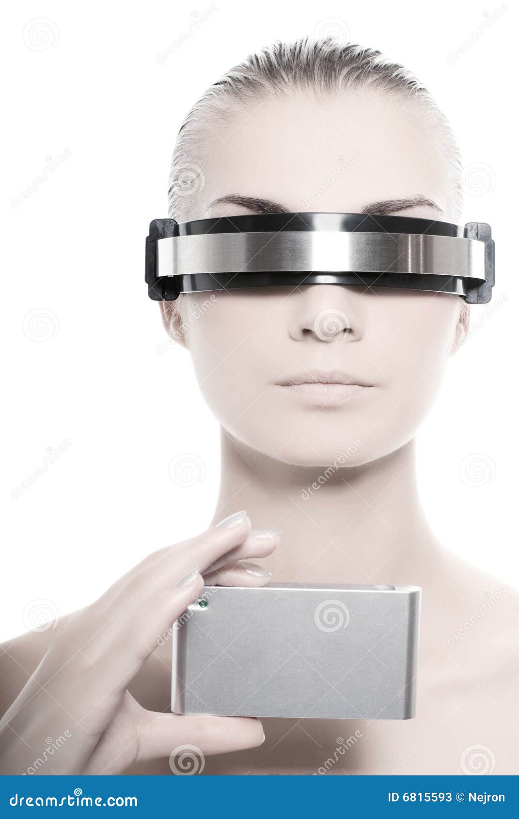 Cyber woman stock image. Image of copyspace, face, reality - 6815593
