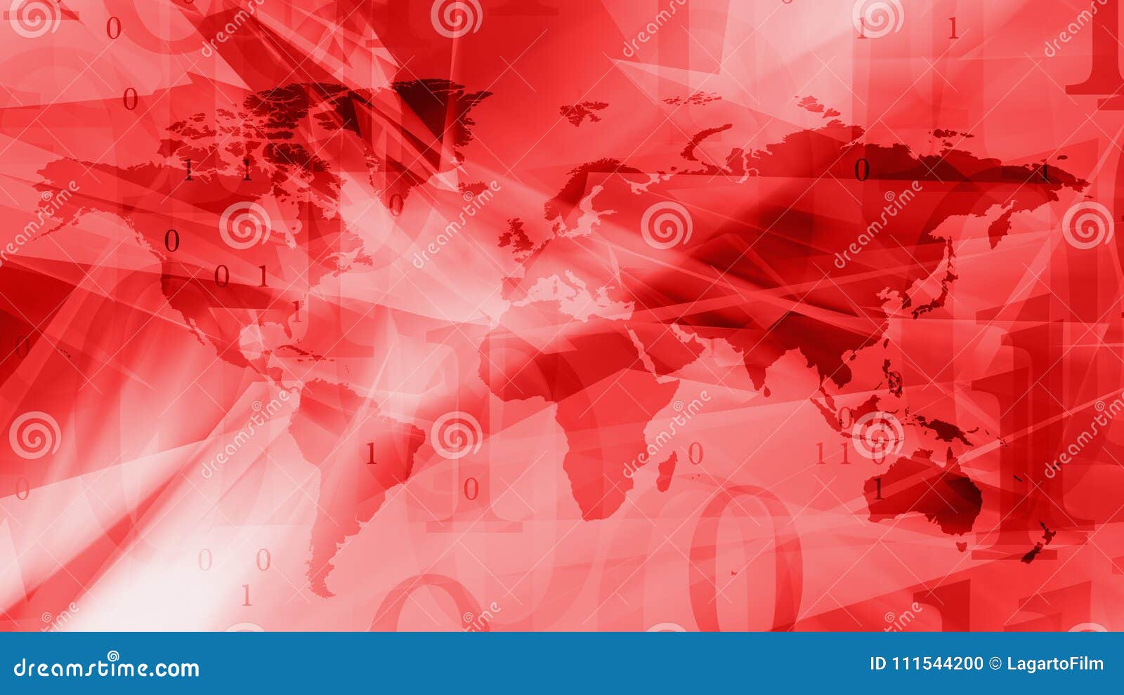 Cyber World Communication Red Abstract Background Stock Illustration ...