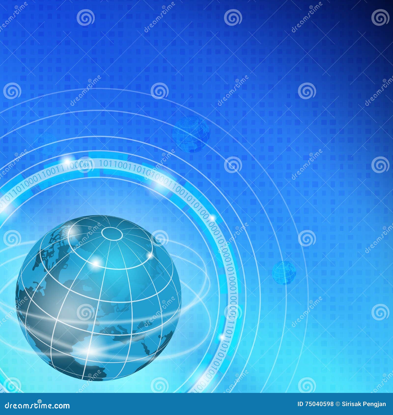 Cyber World Technology Background Beautiful Colors Stock Illustration ...