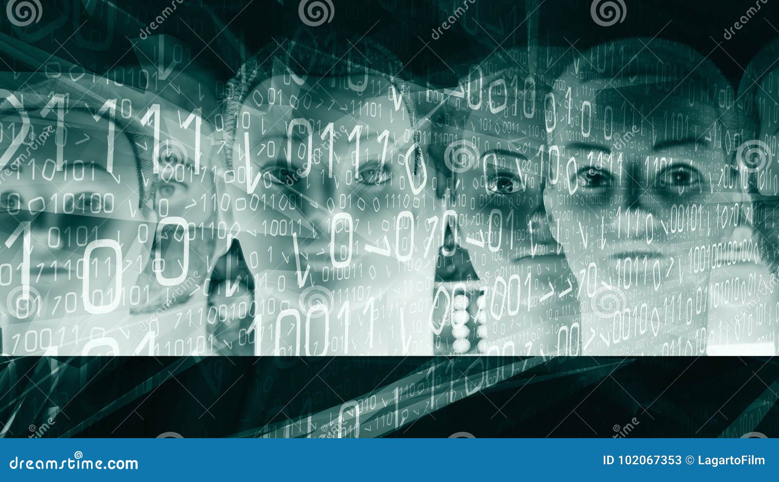 Cyber Security Creative Concept, Sad Robots Cyberattack Stock ...