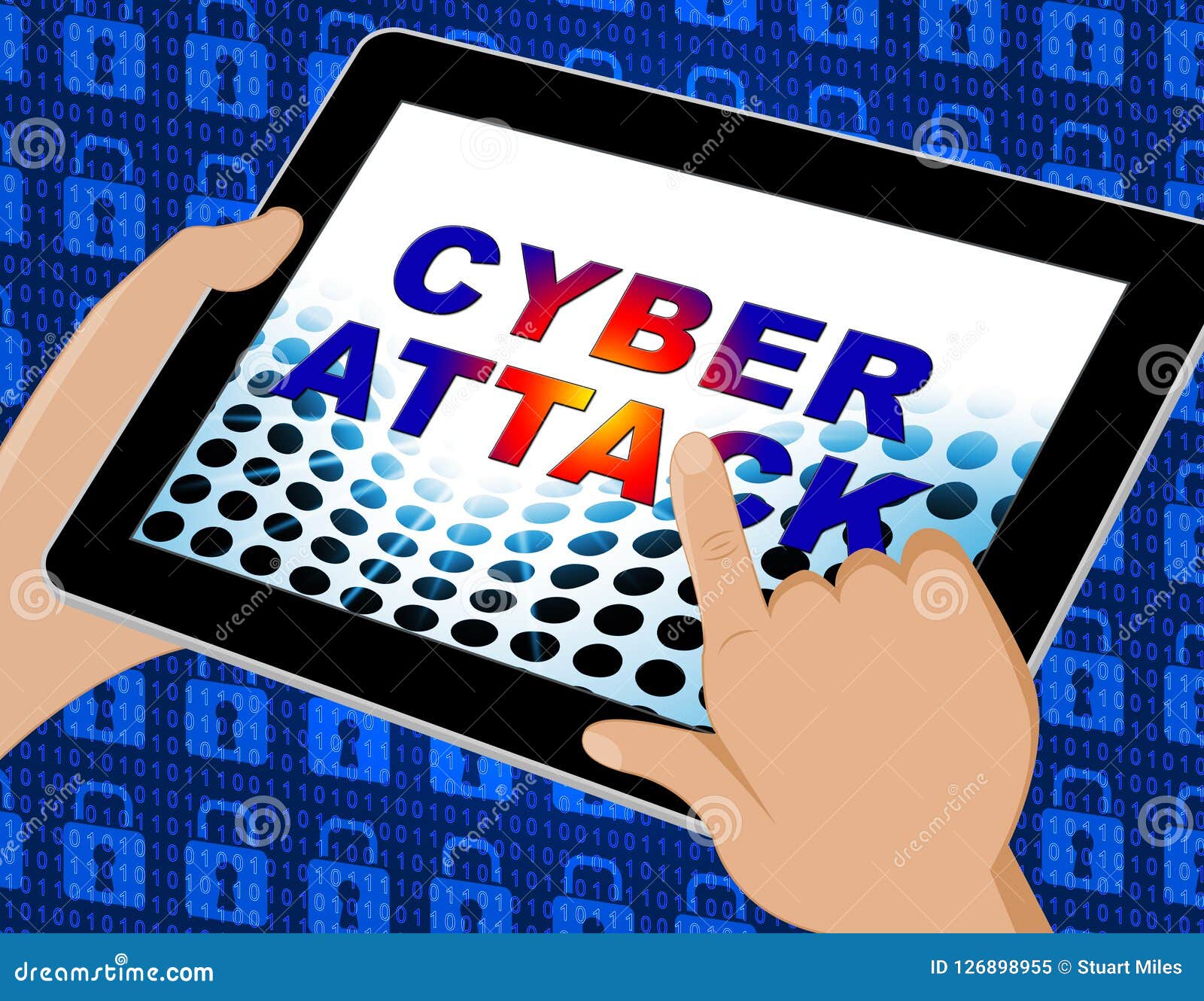 Cyberattack Malicious Cyber Hack Attack 3d Illustration Stock ...