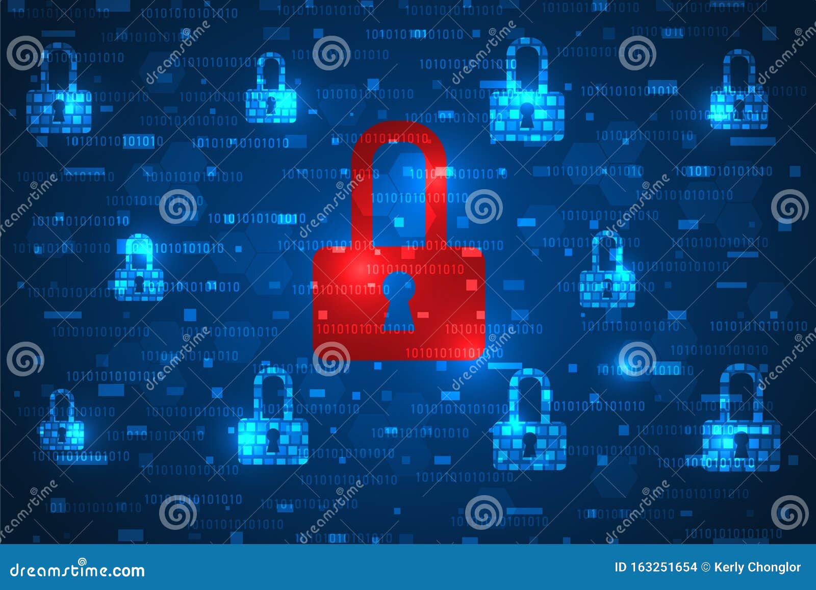 Cyberattack. Security Breach and Risk Analysis Stock Illustration ...