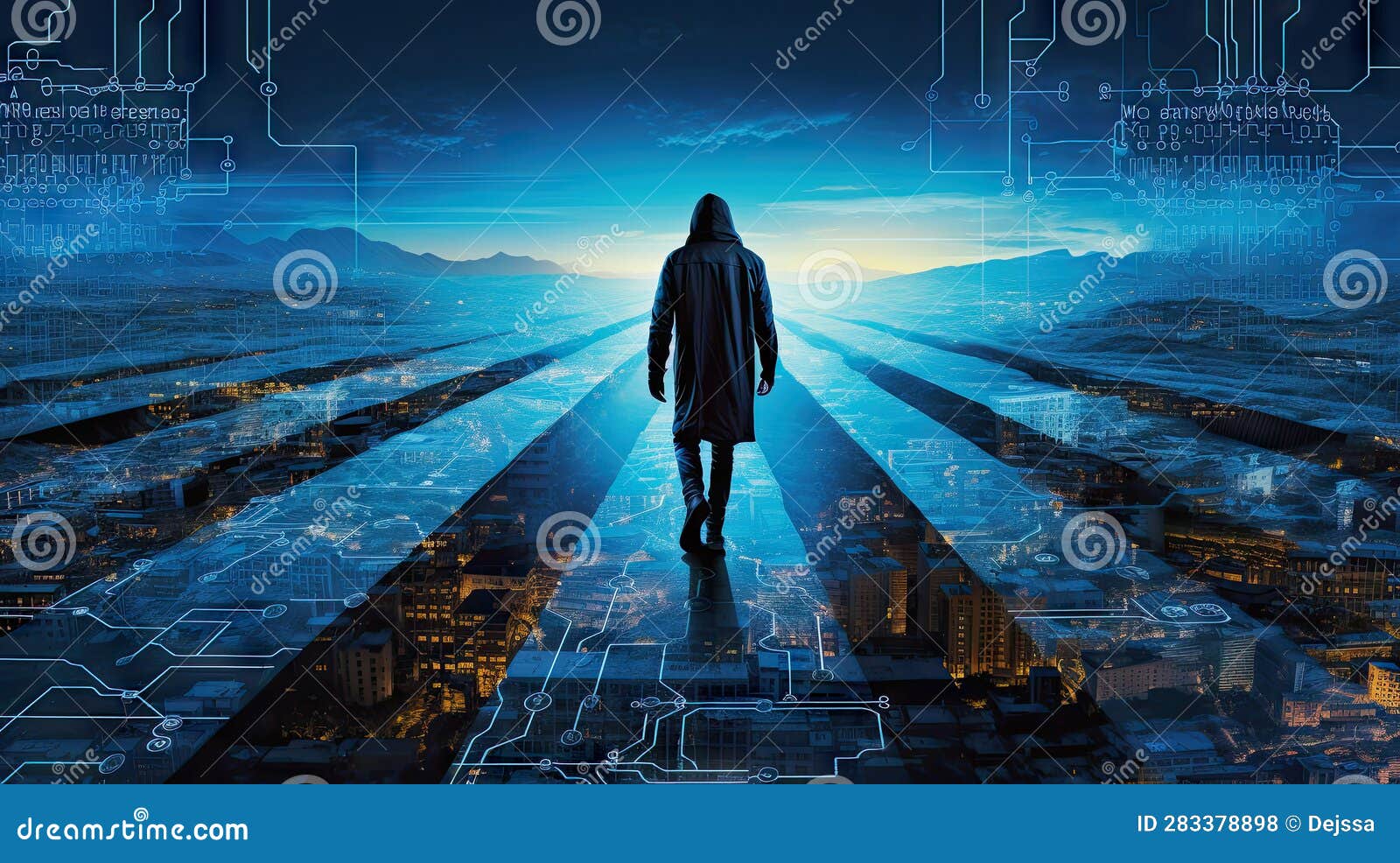 Cybercrime. the Dark Side of the Digital World Stock Illustration ...