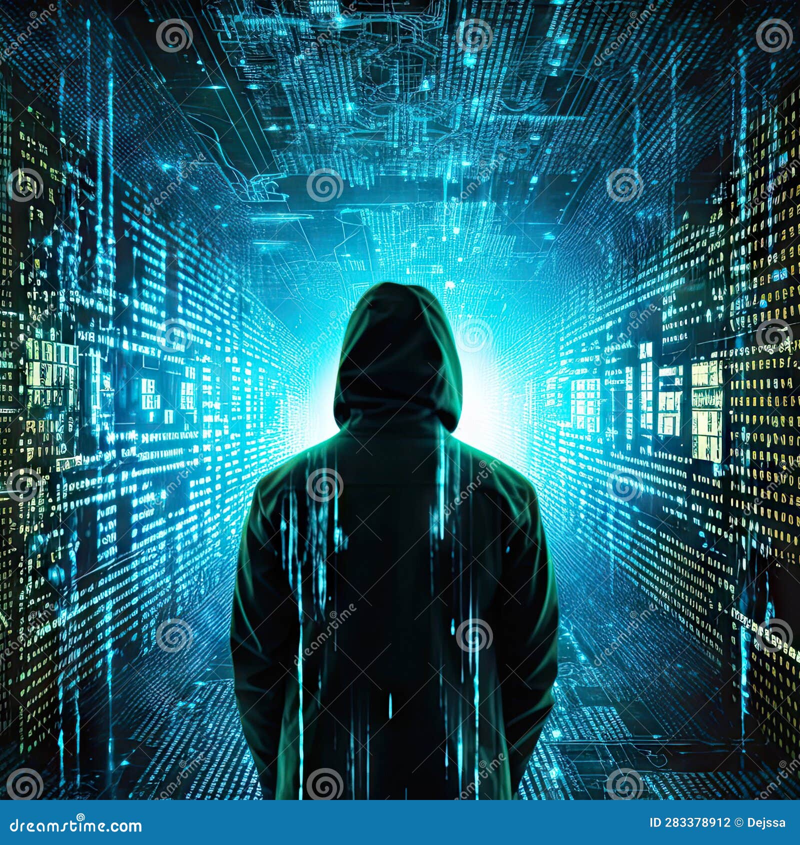 Cybercrime. the Dark Side of the Digital World Stock Illustration ...