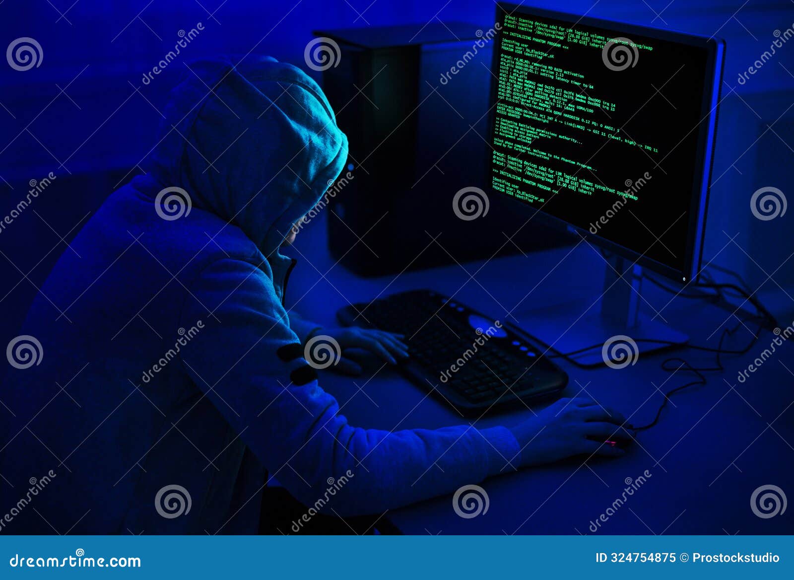 Cybercrime and Hacking Concept. Hacker Using Computer Virus Program ...