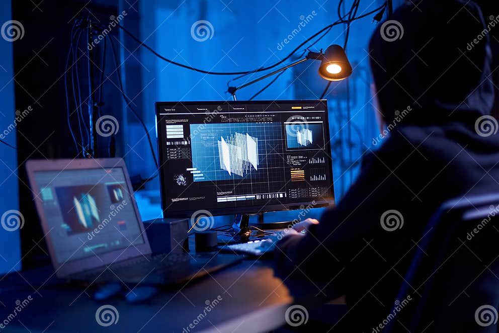 Programmer Working with 3d Graphics on Computer Stock Image - Image of programmer, hacking ...