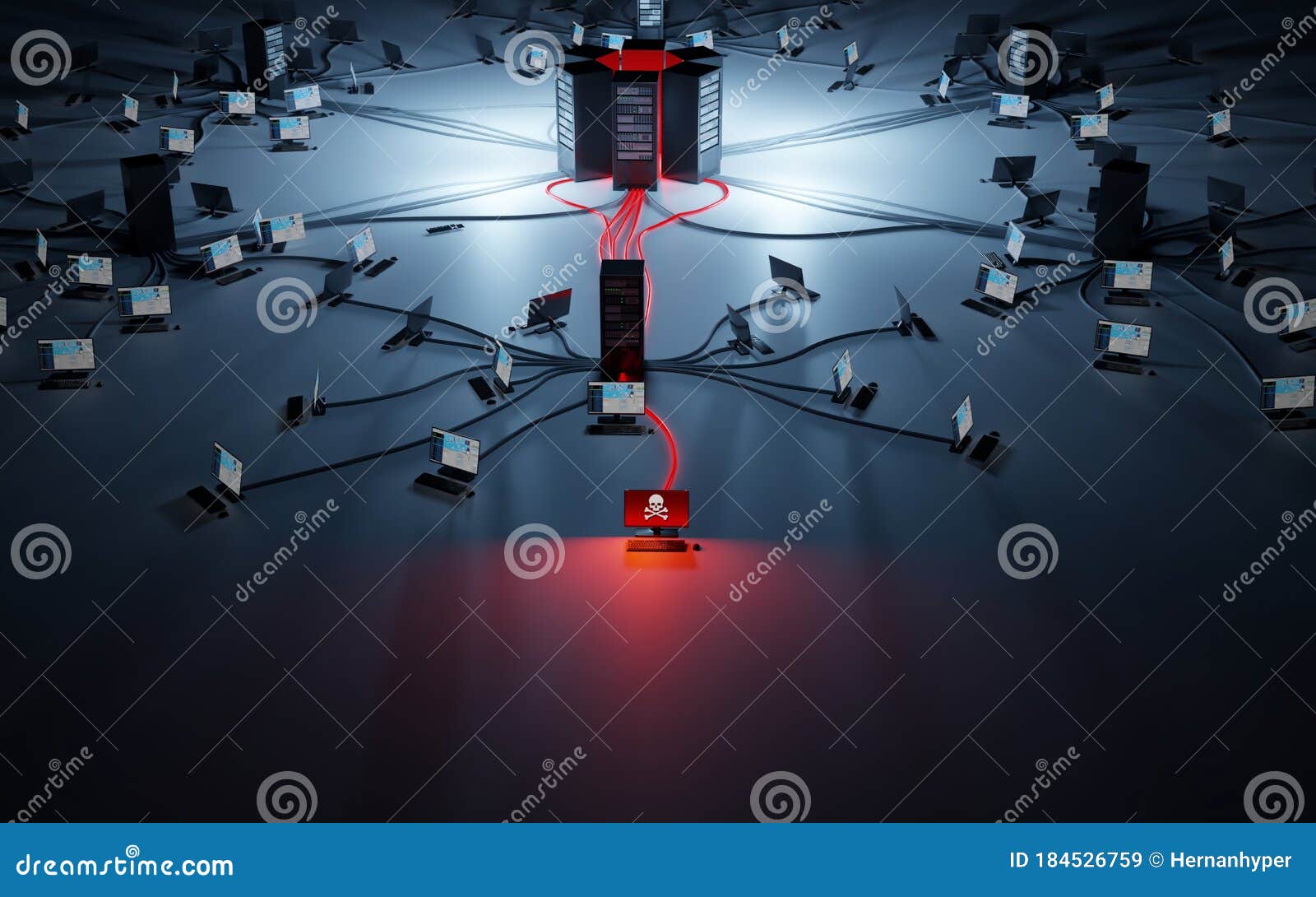 Cybercrime, Infiltration and Data Theft. Network Security Breach ...