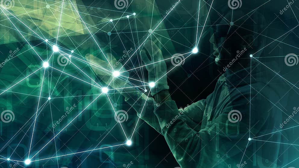 Cybercrime Robot with Human Robot with Human Face Hacking Cybersecurity ...