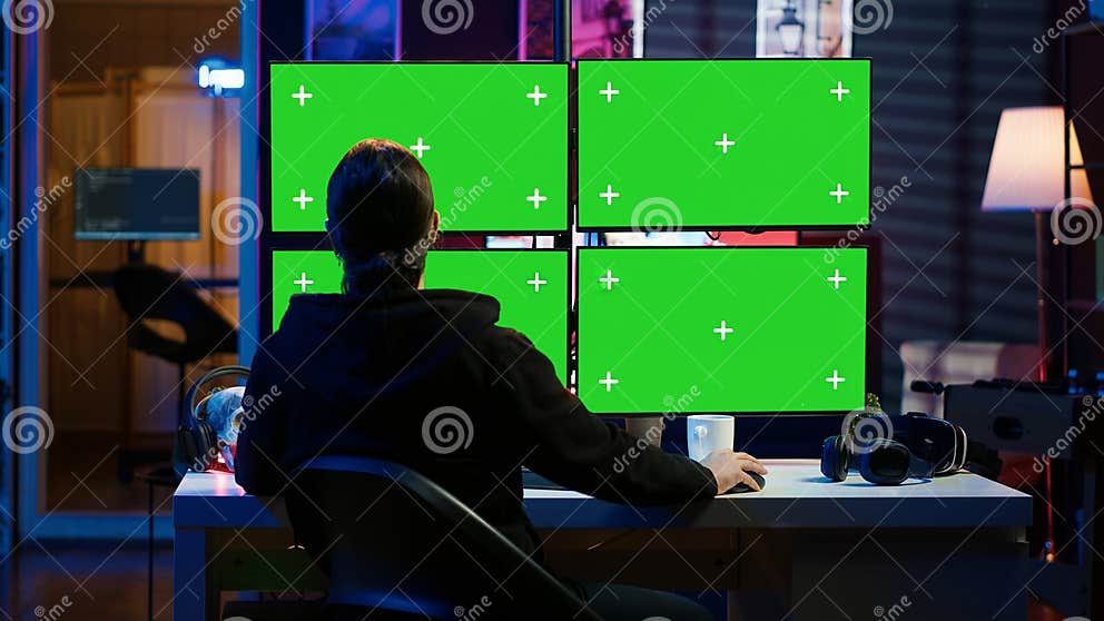 Cybercriminal Coding on Green Screen Monitors, Developing Zero Day ...