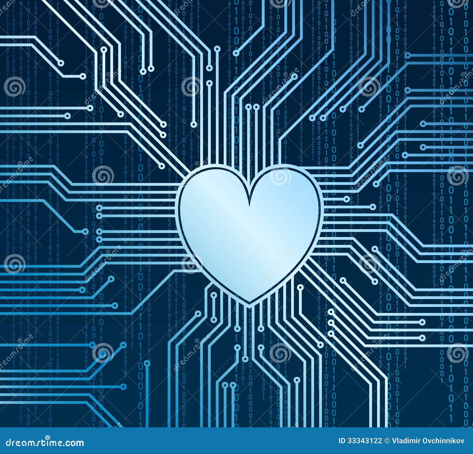 Cyberheart vector illustratie. Illustration of circulatie - 33343122