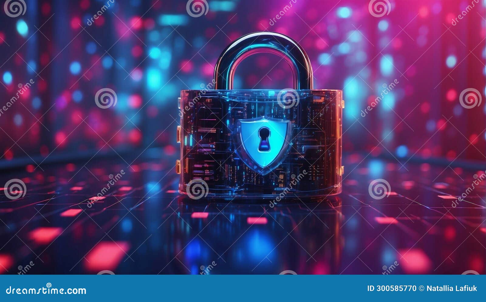 Cyberlock Security Padlock Abstract Cyber Security Data Protection ...