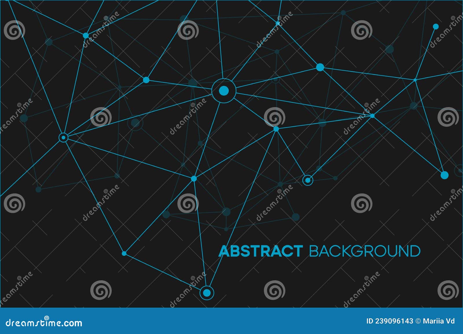 Cybernetic Ai Graphic Design. Abstract Background with Blue Plexus Line ...