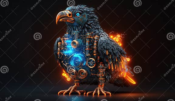 Cybernetic Avian: a Mechanical Marvel of Nature and Technology. Created ...