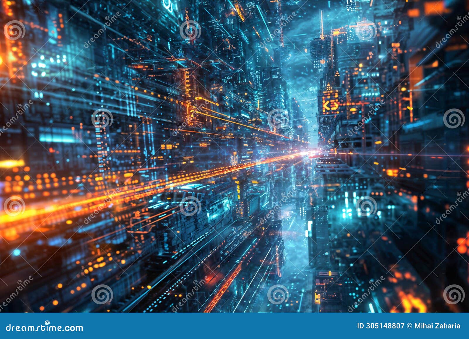 A Cybernetic Cityscape Cinematic Hyper-realistic Textures One ...