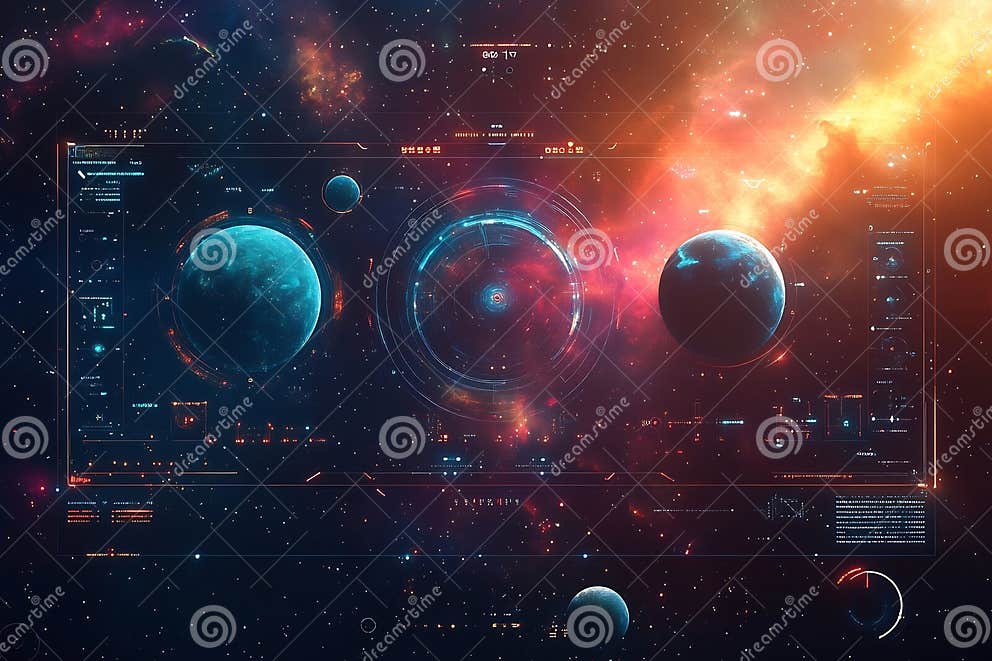 Cybernetic Display of Dynamic Planetary Orbits in a Nebula Filled ...