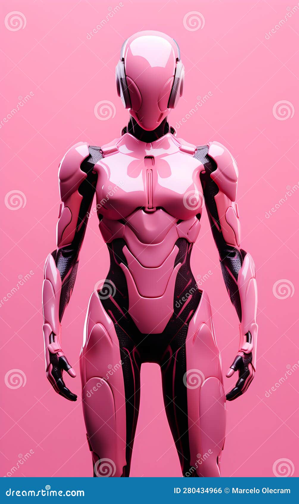 Cybernetic Evolution. Design of a Futuristic Android. Machine Equipped ...