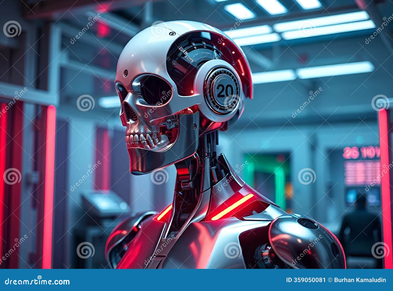 Cybernetic Evolution: the Future is Here Stock Illustration ...