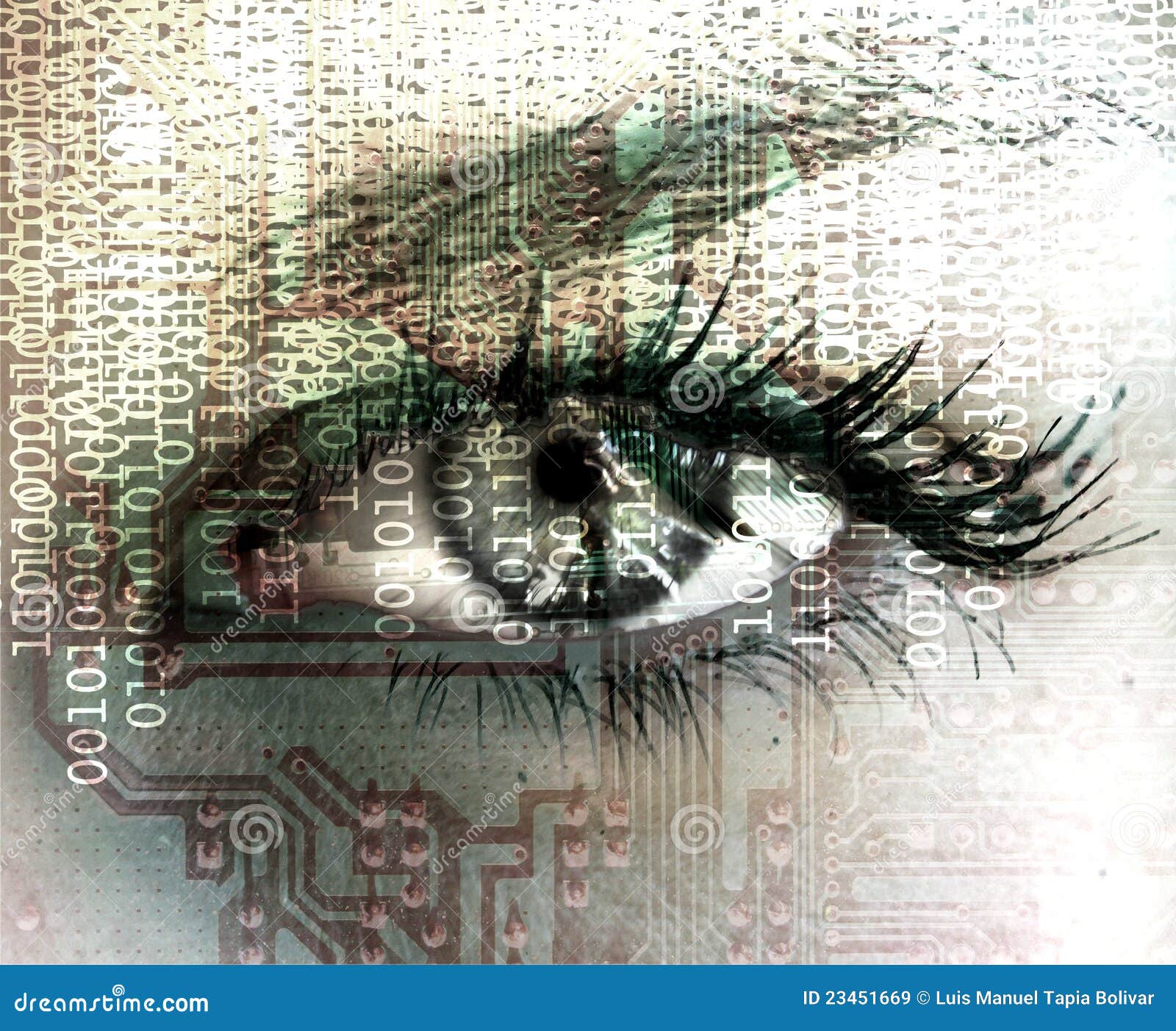 Cybernetic eye. stock image. Image of eyes, engineering - 23451669