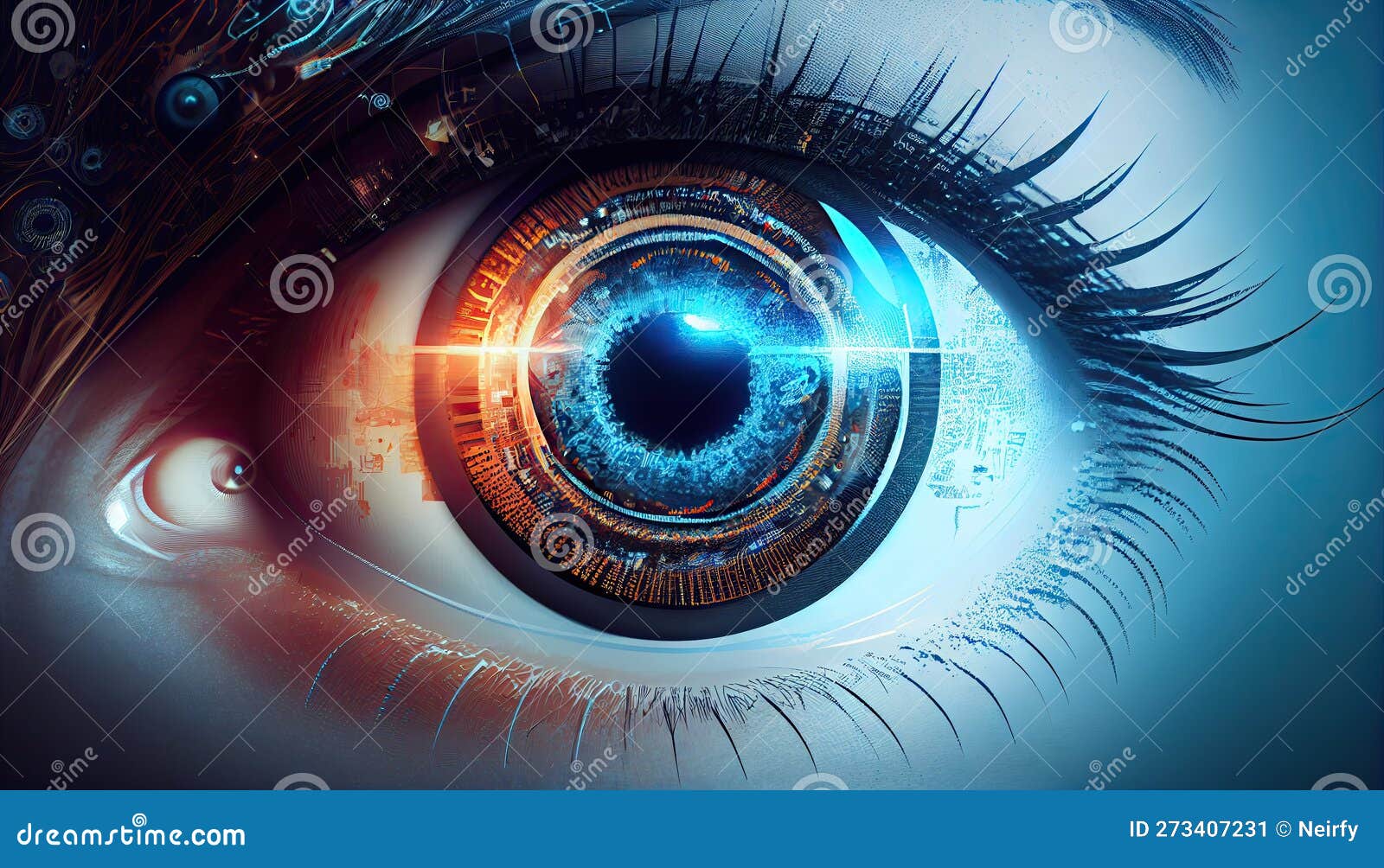 Cybernetic Eye, Wearable Technology Concept Stock Illustration ...