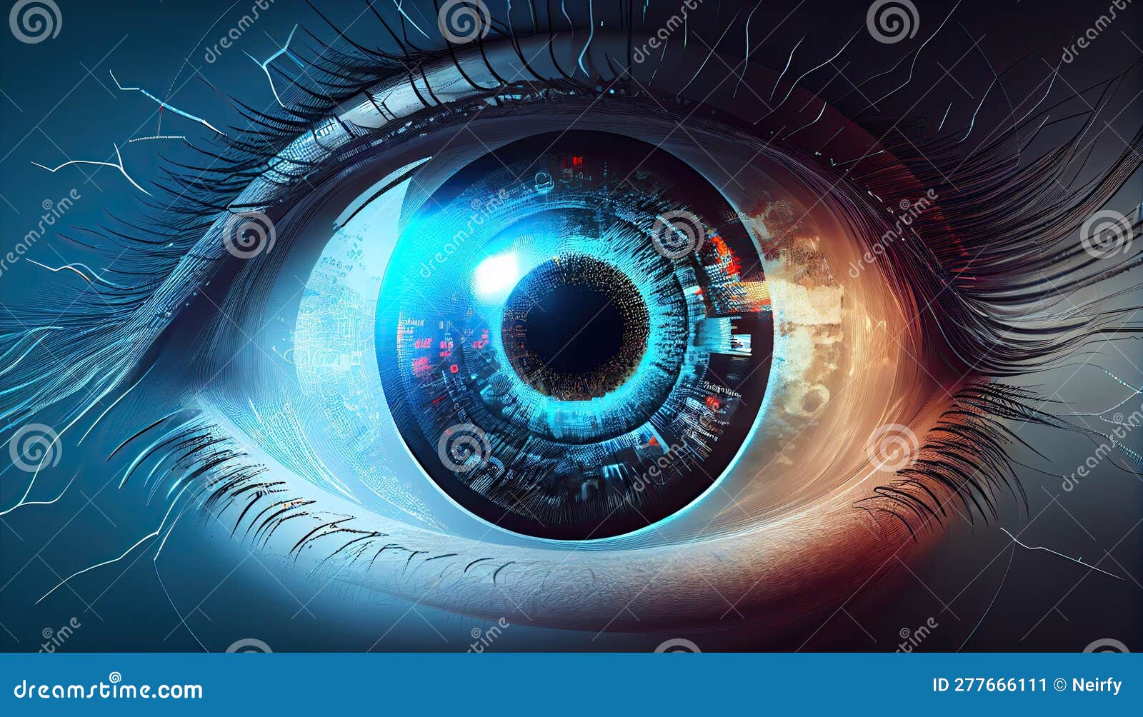 Cybernetic Eye, Wearable Technology Concept Stock Illustration ...
