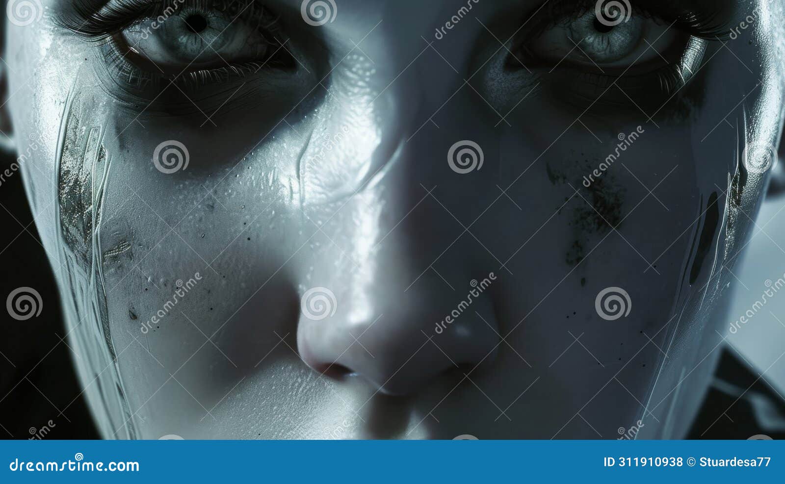 Cybernetic Face Concept stock photo. Image of advanced - 311910938