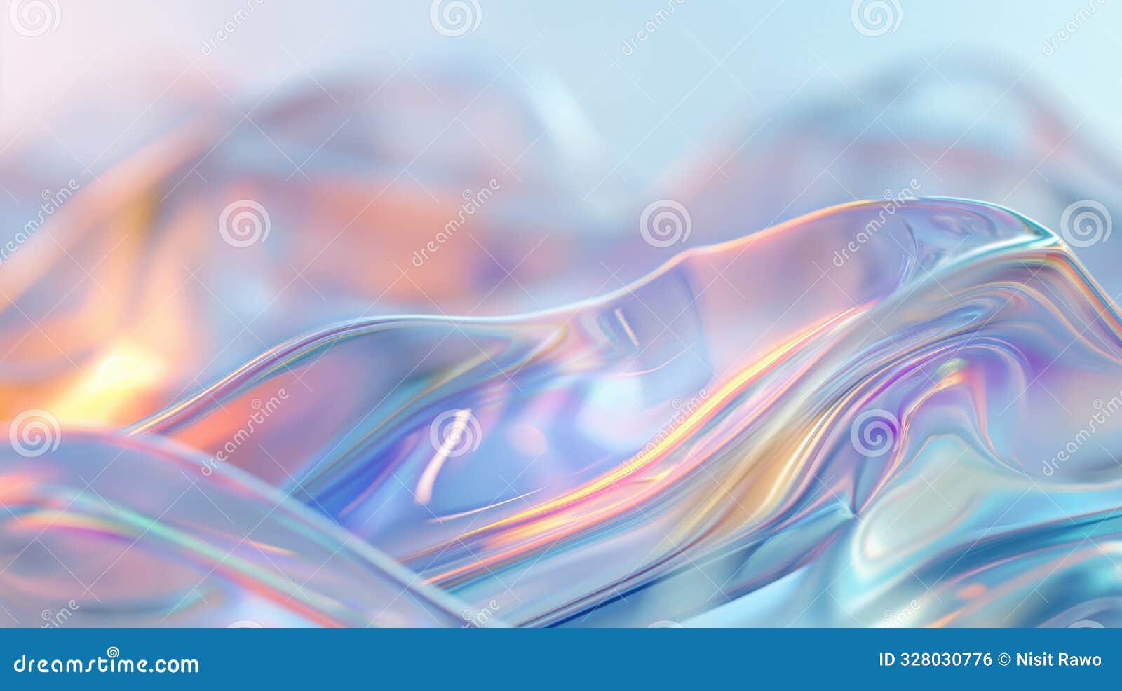 Cybernetic Future, Abstract Shapes with Metallic Textures, Fluid Motion ...