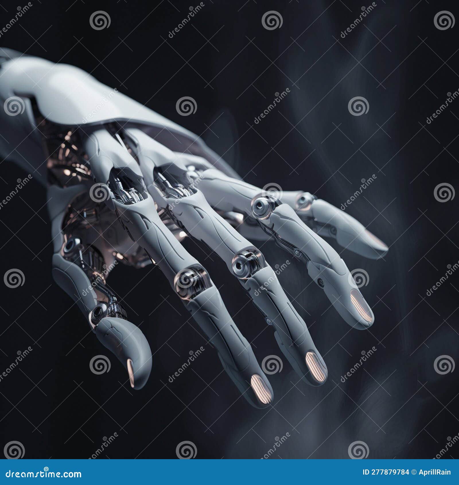 Cybernetic hands stock illustration. Illustration of hair - 277879784