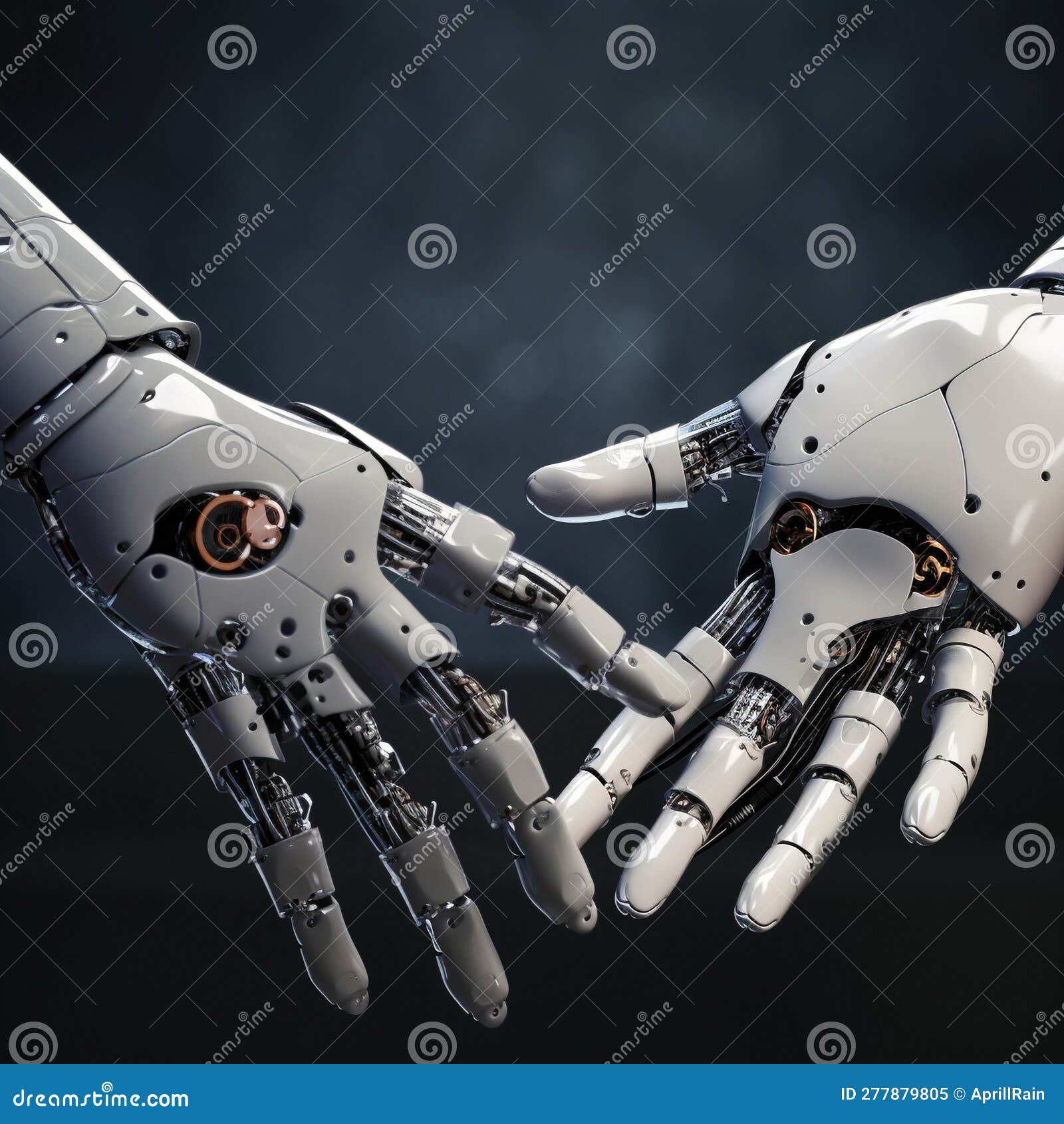 Cybernetic hands stock illustration. Illustration of data - 277879805