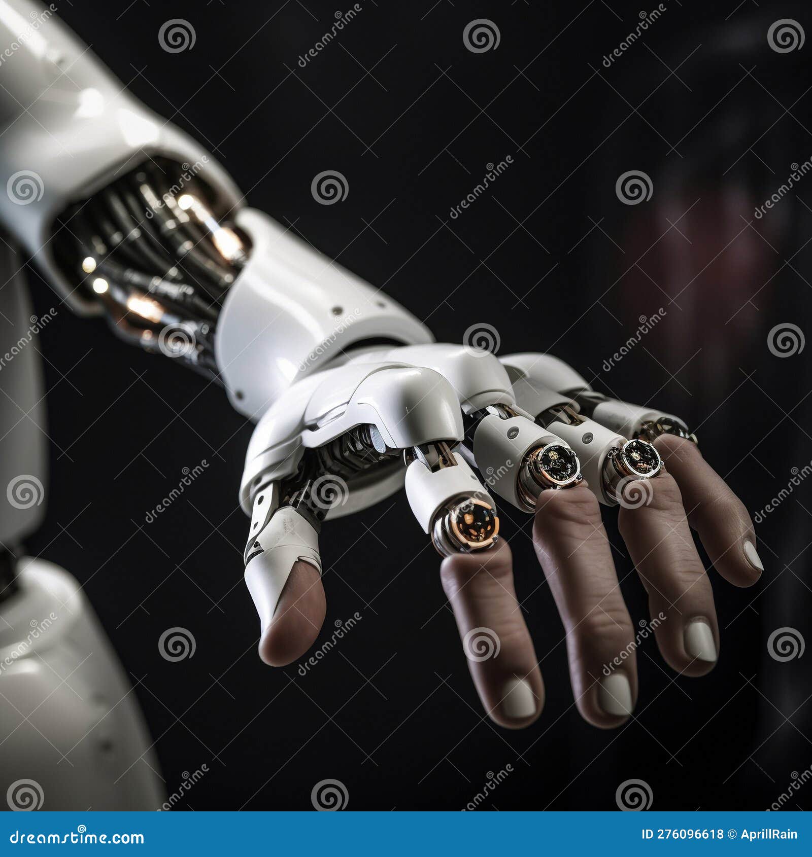 Cybernetic hands stock illustration. Illustration of communication ...