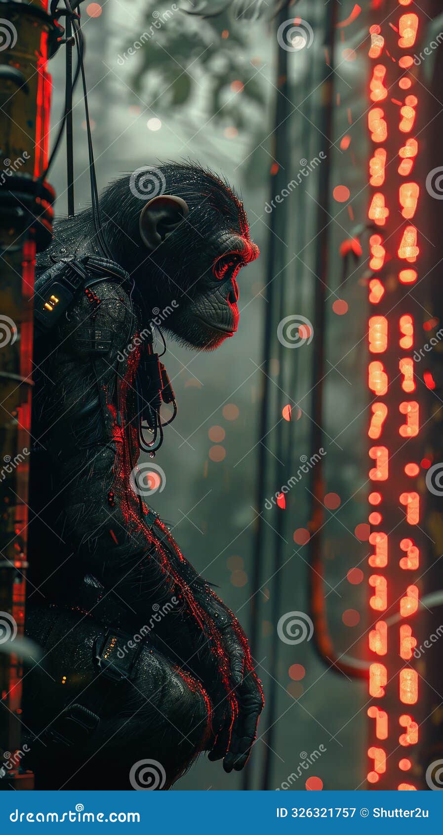 Cybernetic Monkey with Brain Computer Interface Swinging through a Data ...