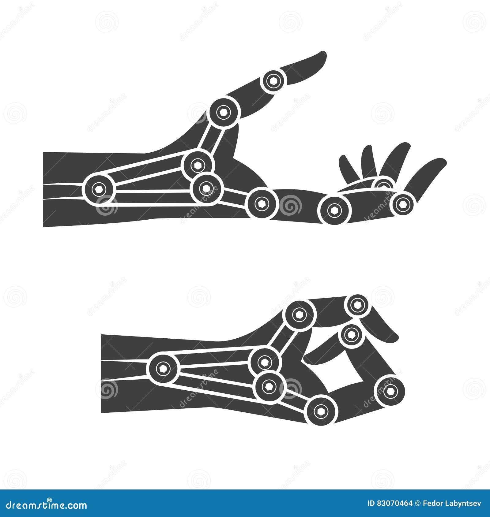 Cybernetic Organism. Mechanical Hand Stock Vector - Illustration of ...