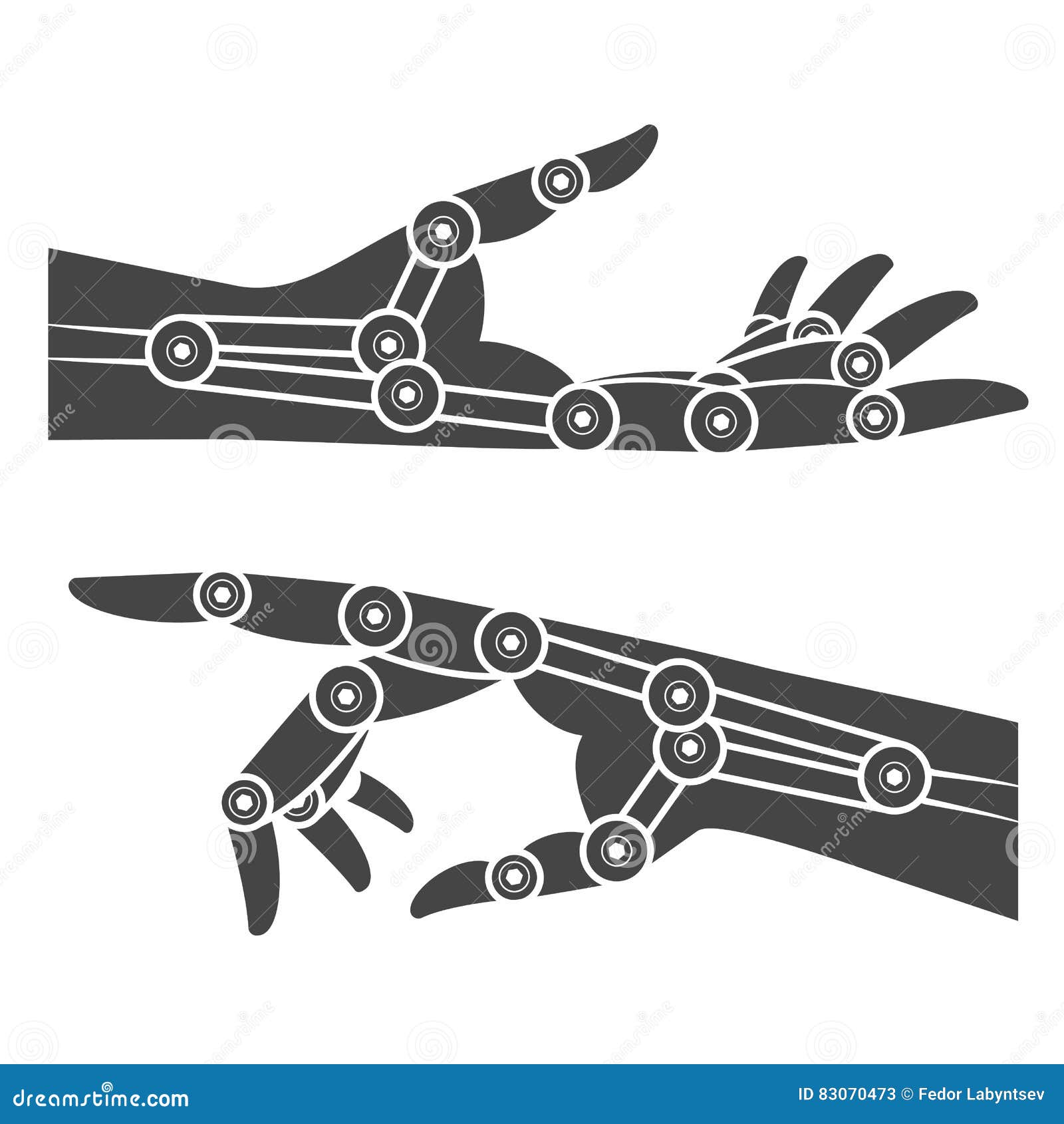 Cybernetic Organism. Mechanical Hand Stock Vector - Illustration of ...