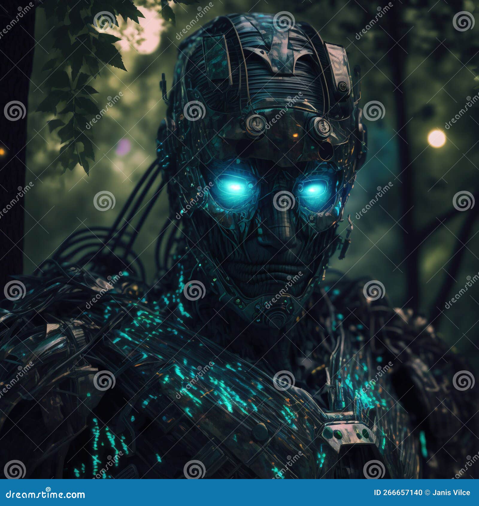 Cybernetically Augmented Soldier in Jungle Generative AI Stock ...