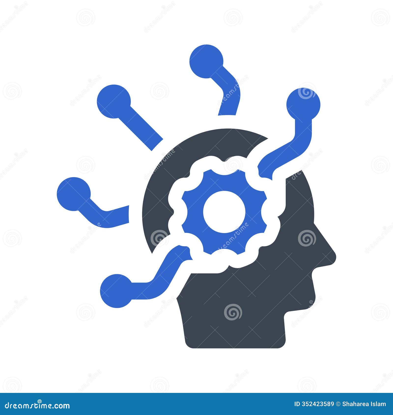 Cybernetics Icon. Monochrome Simple Line Future Technology Icon For ...