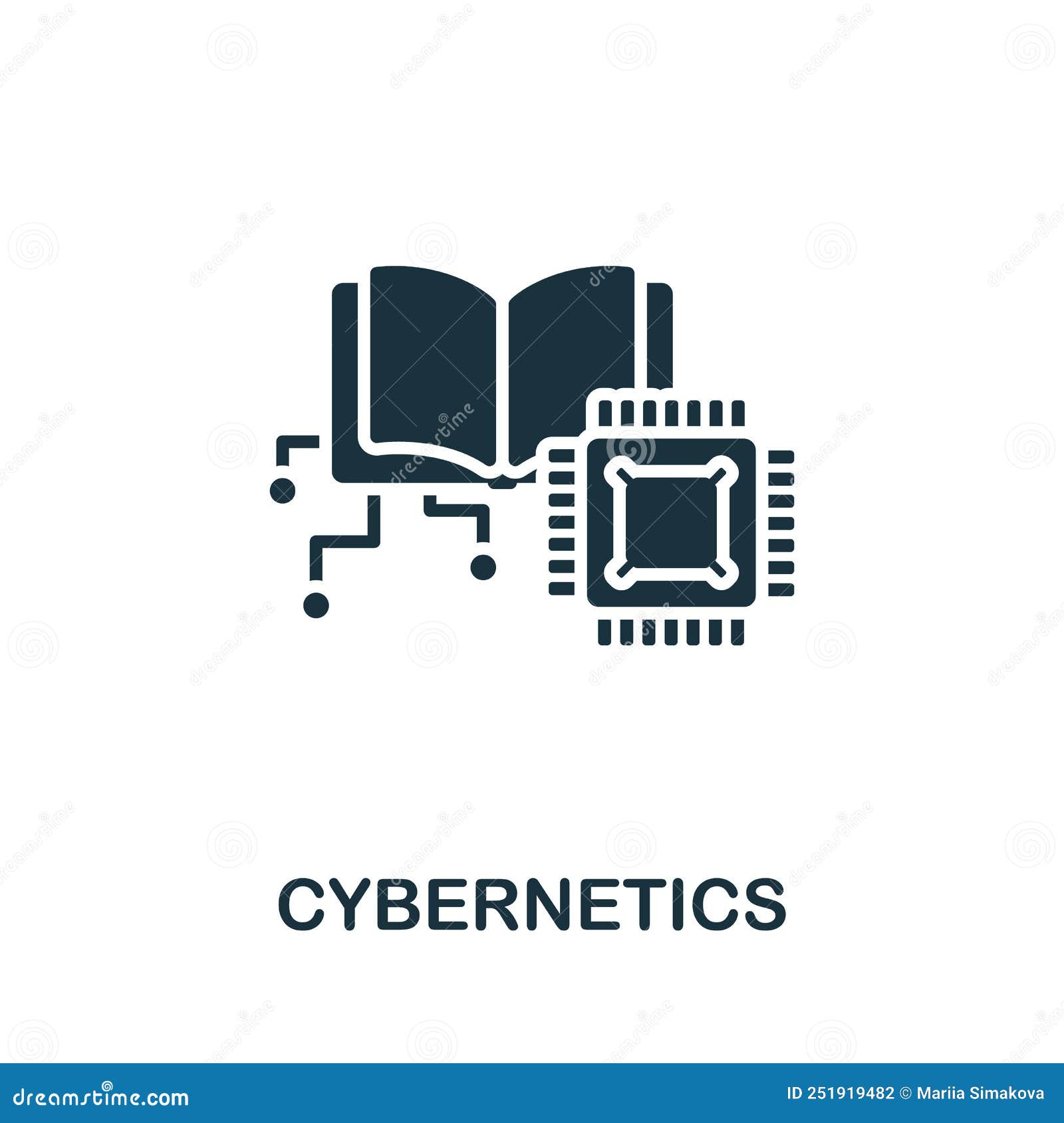 Cybernetics Icon. Monochrome Simple Line Future Technology Icon for ...