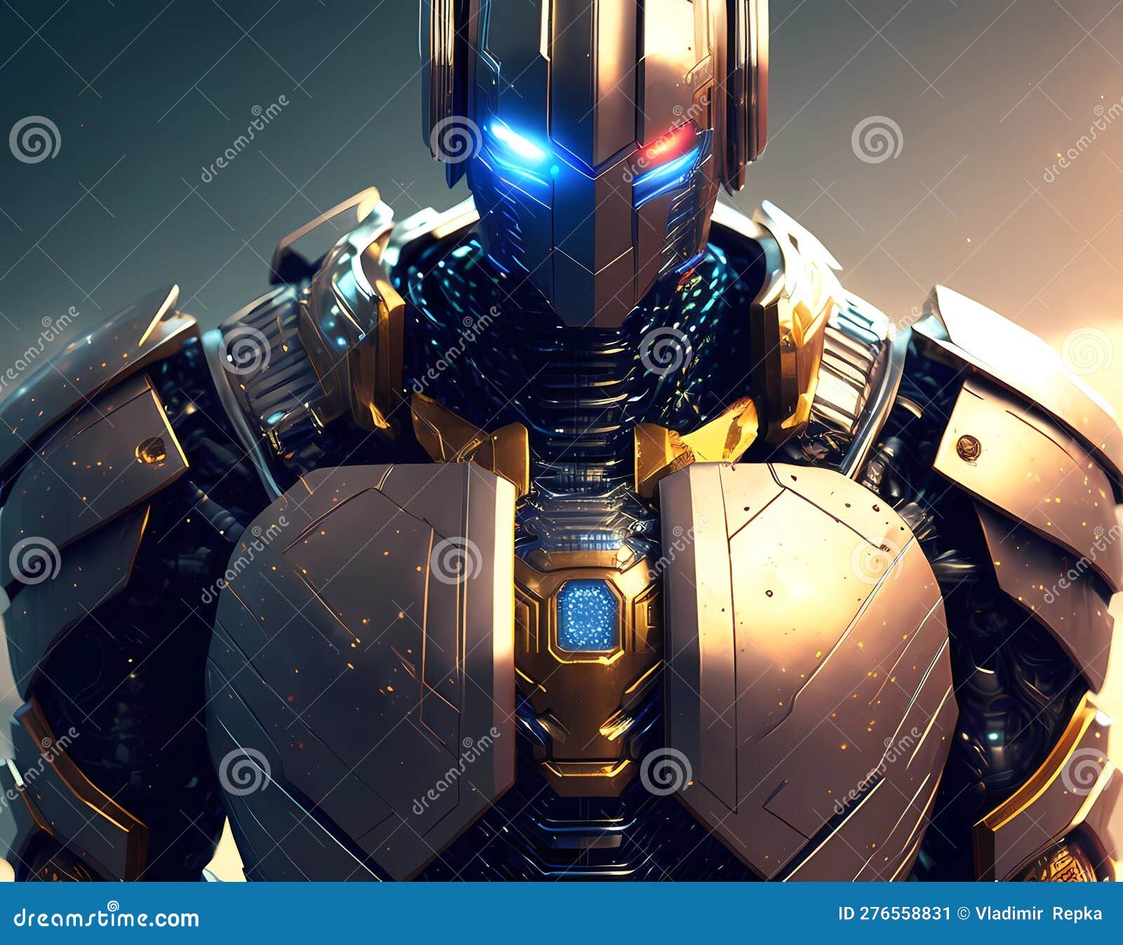 The Cyberphantom - AI Generated Artwork Stock Illustration ...