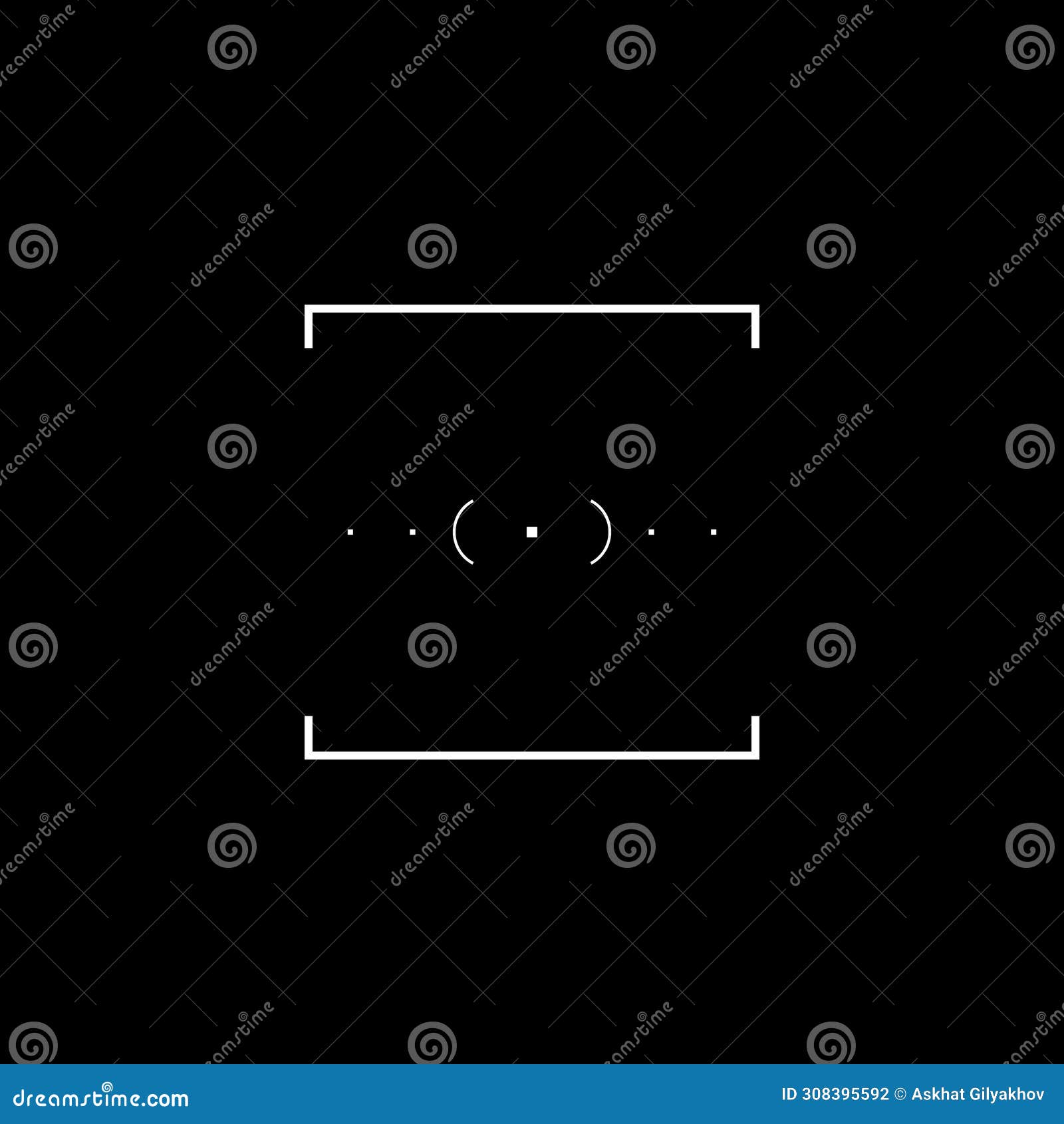 Cyberpunk Aim, Tech Style Square Target, HUD Sight Stock Vector ...